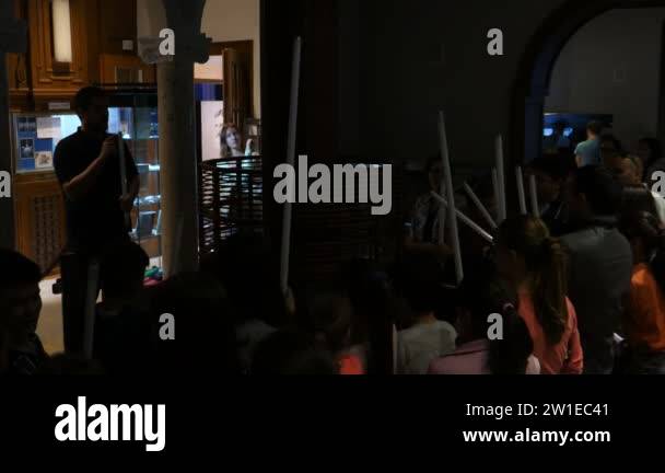High voltage experiment with Tesla coil and neon tubes at Nikola Tesla ...