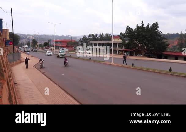 Road traffic on Sonatube Road in Kigali, Rwanda, in March 2019 Stock ...