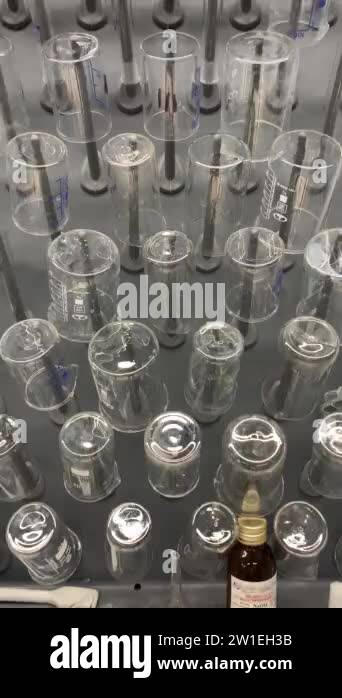 chemical laboratory. many test tubes Stock Video Footage - Alamy