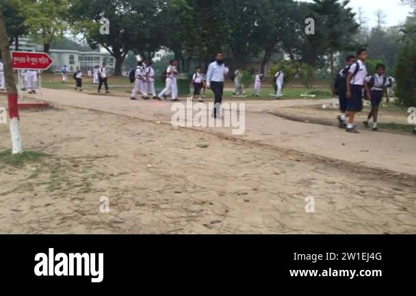 The students in campus of the Dhaka Residential Model College in ...