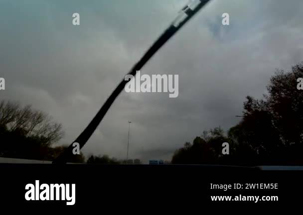 Weather rain dangerous driving conditions poor visibility vehicle Stock ...