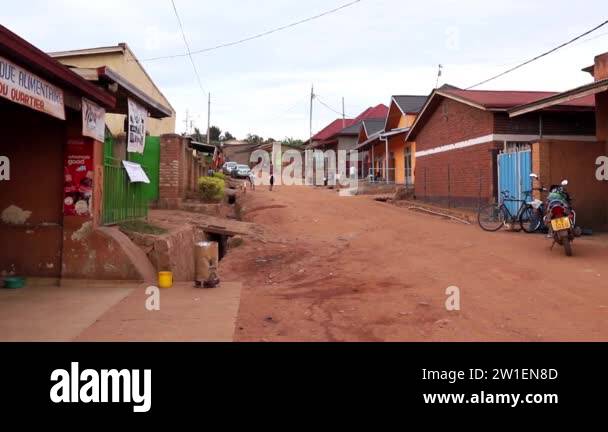 Road traffic in the Kicukiro district of Kigali, the capital of Rwanda ...