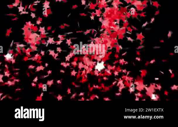 Party explosion confetti on black background. 4k 3d render animation of ...