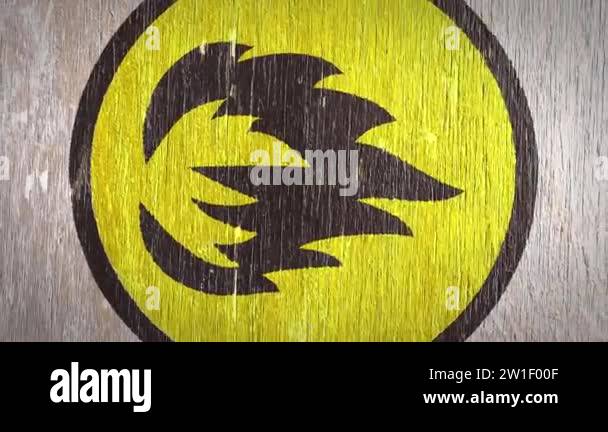 Flammable / Flame Warning Symbol On Wodden Texture. Ideal For Your Fire ...