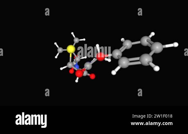 Dynamic 3 D ball-and-stick model of antibiotic penicillin V ...