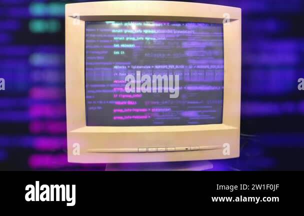 Hacking a vintage old vintage TV or computer monitor screen 80s 90s ...