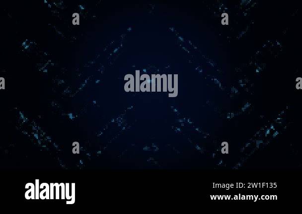Abstract Technology Background With Animation Of Blue Flickering Dots Animation Of Seamless