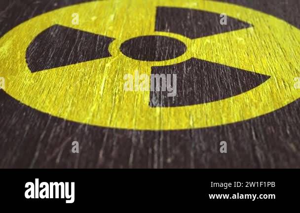 Radioactive / Radioactivity Warning Symbol On Wodden Texture. Ideal For ...