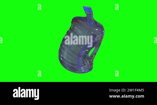 8 animation 3d full water plastic gallon bottle green screen drinking ...