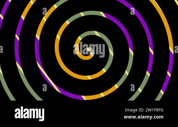 Graphic spiral pattern with pop-up bars that rotate clockwise and then ...