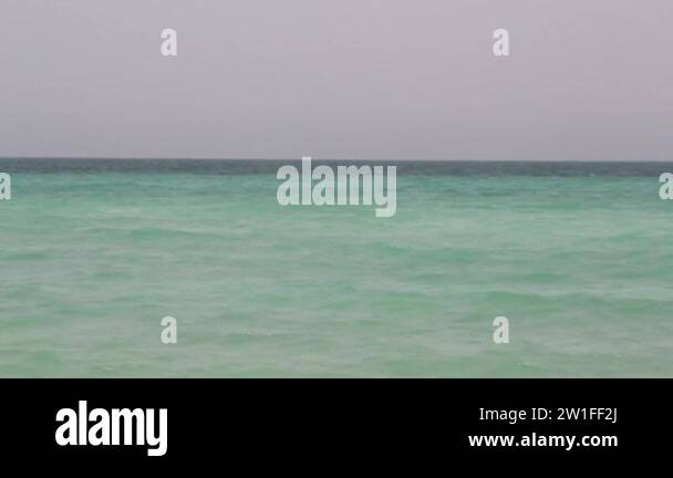 Sea before the storm. Stormy weather on the beach. Before a powerful ...
