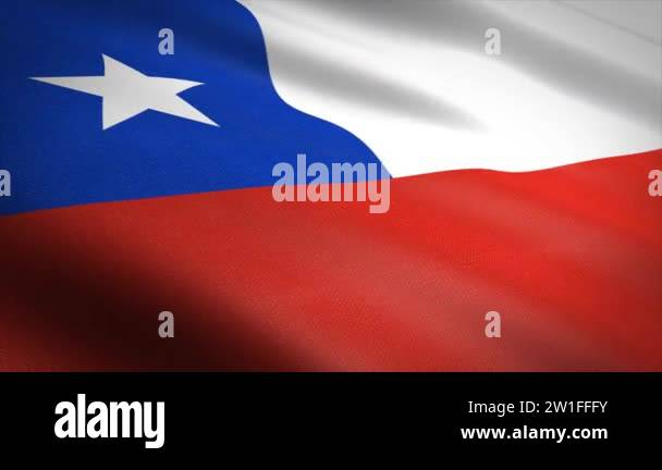 Flag of Chile. Waving flag with highly detailed fabric texture seamless ...