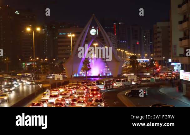 DUBAI, UAE - JANUARY 2019: Clock Tower in Deira January 2019. Deira is ...