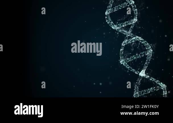 Rotating DNA high-detailed helix strand under examination Stock Video ...