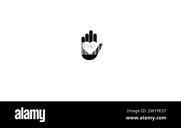 World braille day in motion graphic, disability, world, blind, banner ...