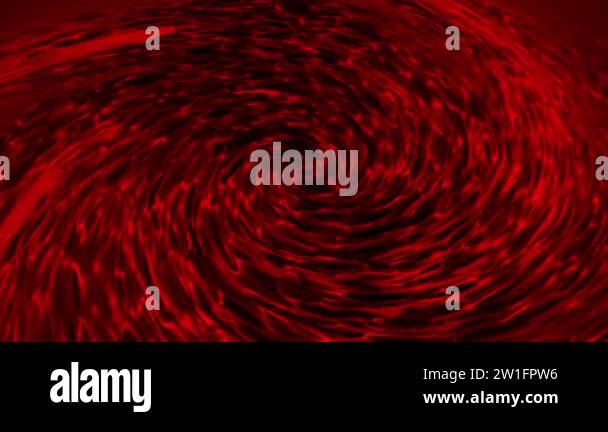 Abstract vortex of liquid substance of red color, seamless loop ...