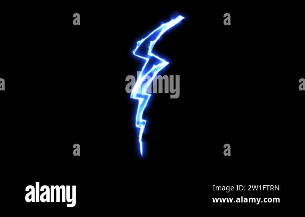 Electric Lightning Stroke Fx/ 4k animation of cartoon funny lightning ...