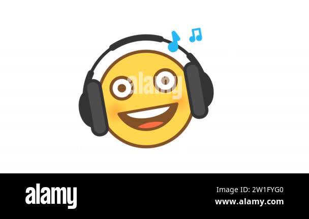 Emoticon listens music on headphones option 5. Animated Emoticons ...