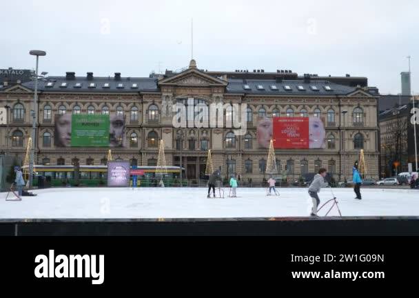 Helsinki, Finland - December 12, 2019: Cheerful view of a lot of ...
