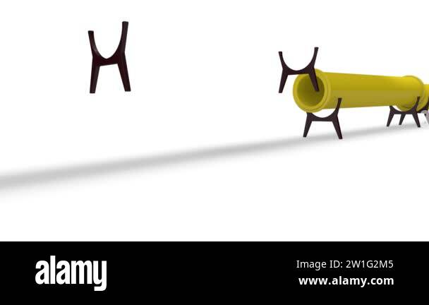 3D animation of pipeline construction and its stop. The figures of 2020 ...