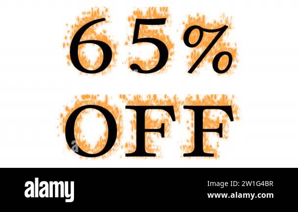 65% Off fire text effect white isolated background. animated text ...