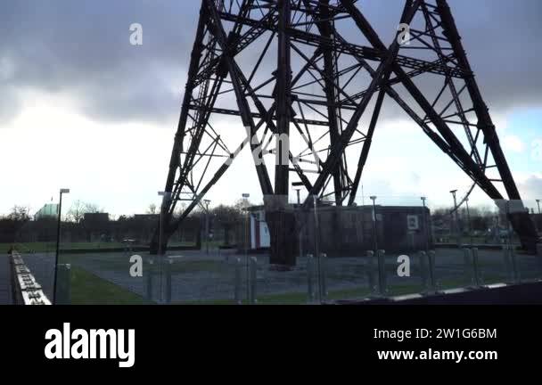 Gimbal shot. The Gliwice Radio Tower. The tallest wooden structure in ...