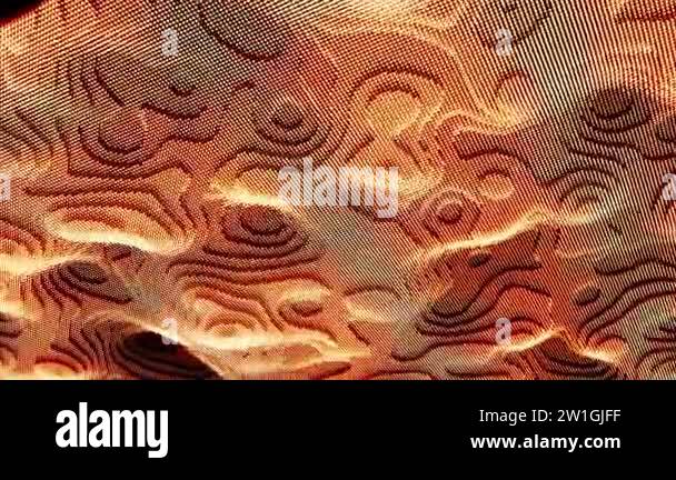 Wavy surface with ripples and grains, seamless loop. Animation. 3D ...