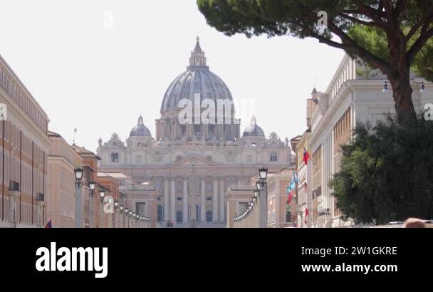 Cathedral basilica in Vatican city center of Rome Italy. Saint Peters ...