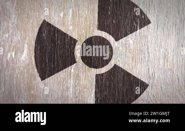 Radioactive / Radioactivity Warning Symbol On Wodden Texture. Ideal For ...