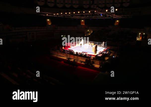 Action strength challenge boxing ring boxing glove fight fighting Stock ...