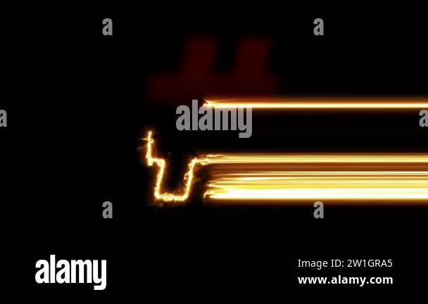 Hashtag symbol. Fire plasma glowing motion wipes to center. 4K 60 fps ...