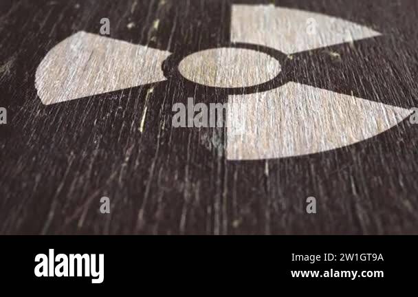 Radioactive / Radioactivity Warning Symbol On Wodden Texture. Ideal For ...