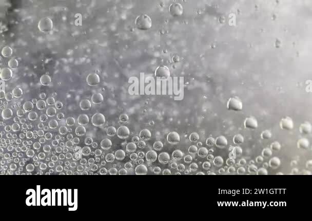 Boiling water. Air bubbles float in a liquid. Black-white texture Stock ...