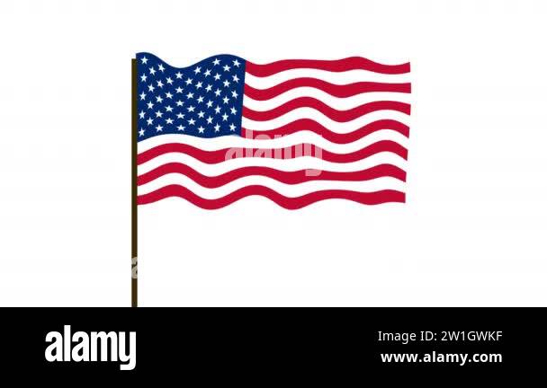 American flag waving in wind video footage. Realistic USA Flag ...
