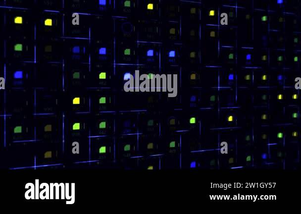 An innovative technology of 3d square CPU processor placed against ...