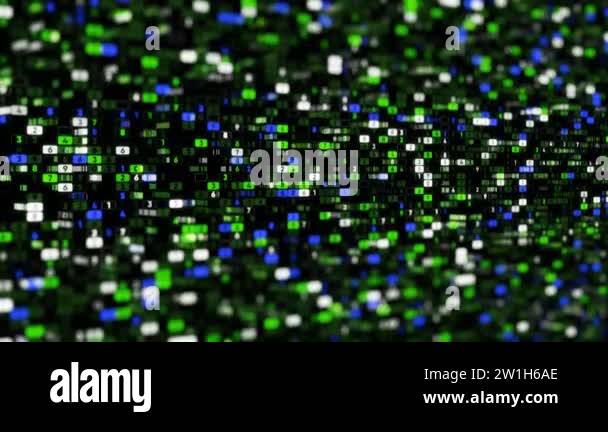 Matrix background of digital space with number. Animation. Lots of rows ...