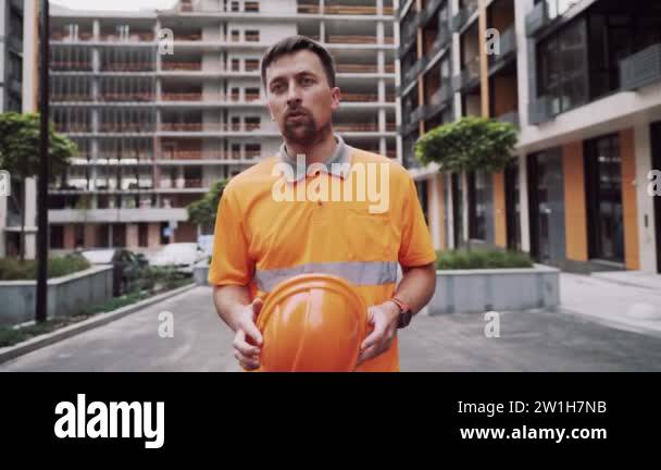 Protest worker. Salary. Unhappy builder. Disturbance. Sad employee ...