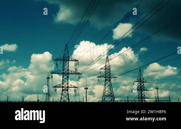 Pylon against sky Stock Videos & Footage - HD and 4K Video Clips - Alamy