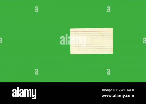 Chroma key. Green screen animation. Set of paper isolated on green ...