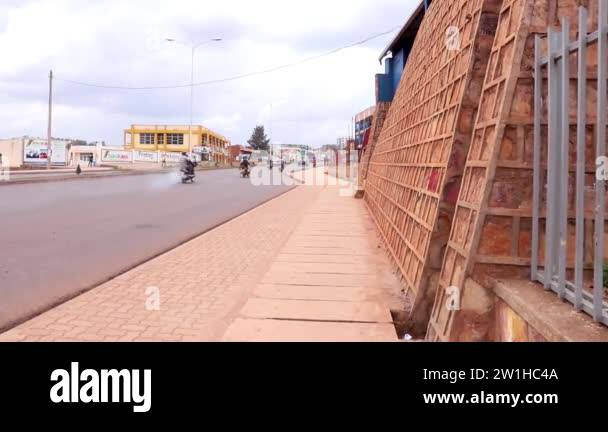 Road traffic on Sonatube Road in Kigali, Rwanda, in March 2019 Stock ...