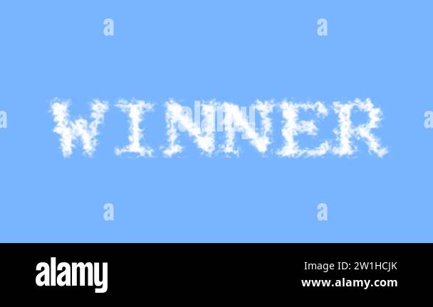 Winner cloud text effect sky isolated background. animated text effect ...