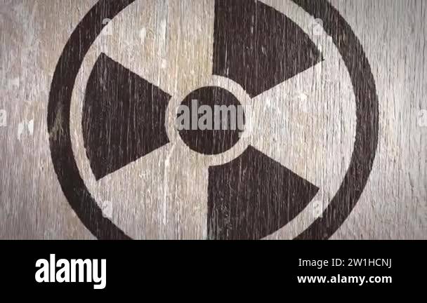 Radioactive / Radioactivity Warning Symbol On Wodden Texture. Ideal For ...