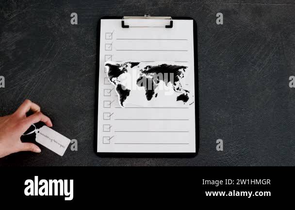 global business strategy conceptual video, hand placing price tags with ...