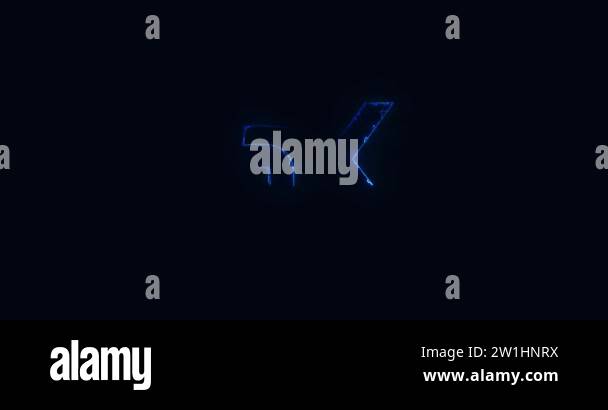 6K, 6000. Electric lightning word. Text Animation Stock Video Footage ...