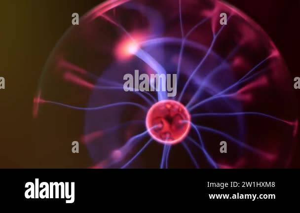 Plasma ball lightning, Tesla lamp, Plasma globe with high voltage ...