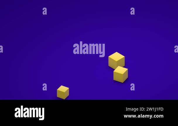 3D animation of an impossible triangle that is assembled from cubes and ...