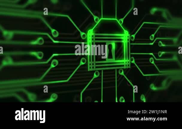 Cyber Security green Stock Video Footage - Alamy