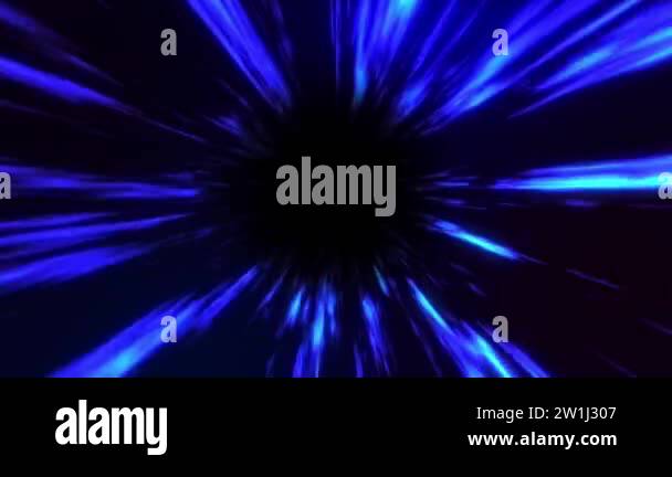 3d Animation with Blue Glowing Energy Light Effect on Dark Space ...