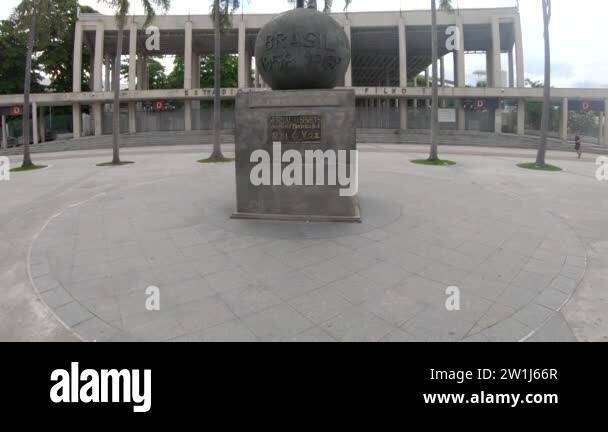 Rio, Brazil - november 21, 2019: Bellini statue lifting the Jules Rimet ...