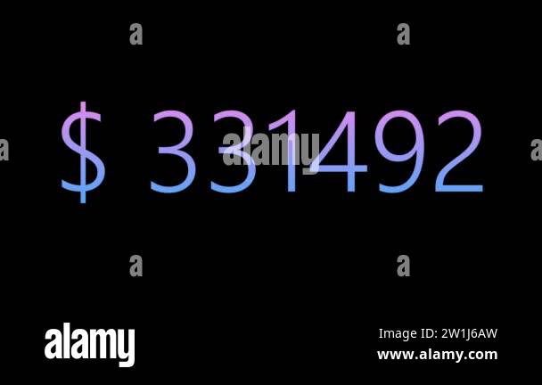 Colorful Animation of Dollars Counter. Currency Counter Isolated on ...